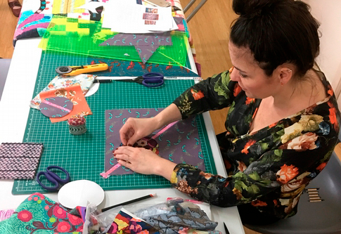 Folk Flower Block / Anna Maria Horner - Quilt Camp Norway 2019